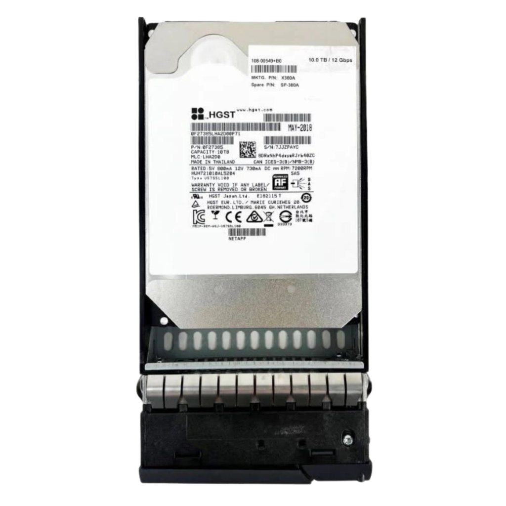 X380A NetApp 10TB 7.2K 12Gbps NL-SAS 3.5" HDD - SP-380A, 108-00549