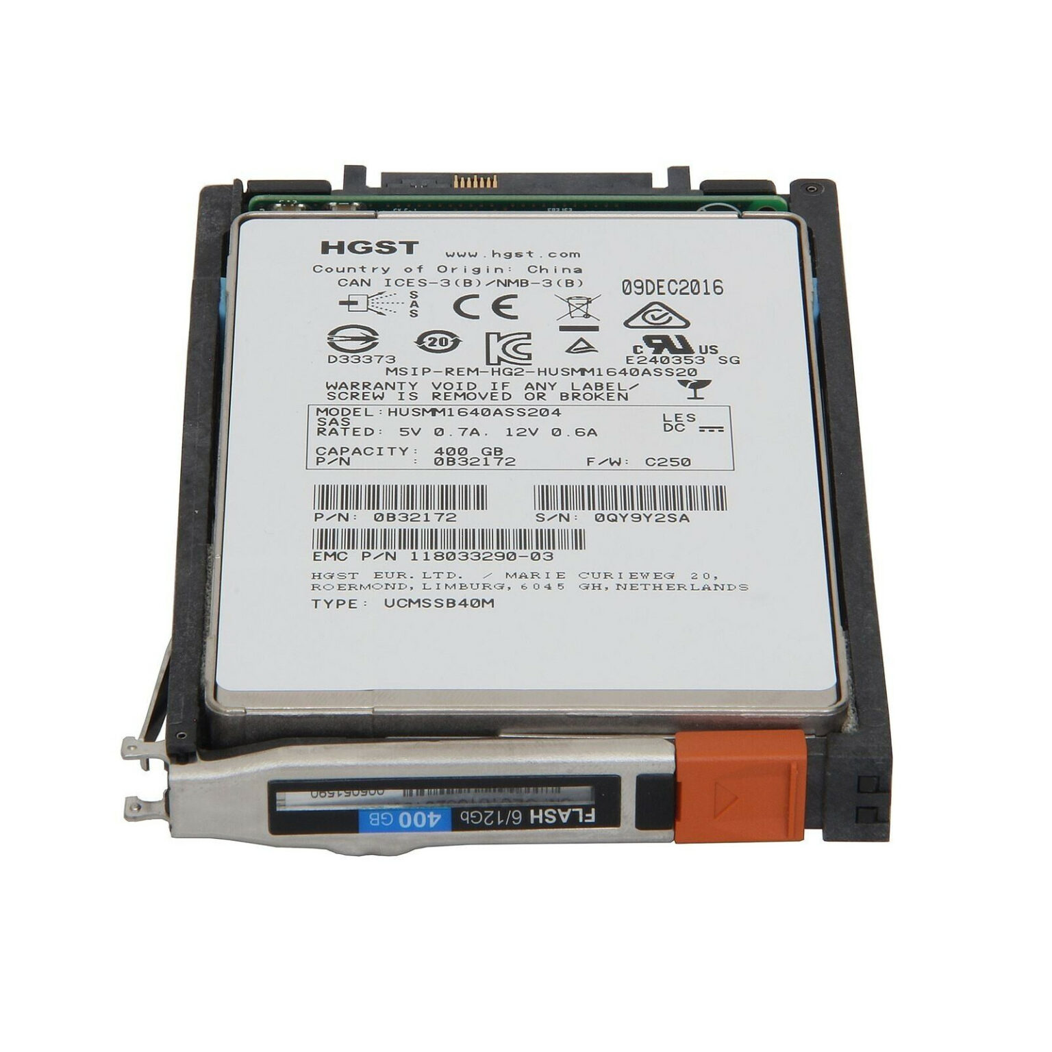 D3-2S12FX-400 EMC Unity 400GB SSD 2.5" 12Gbps SAS HDD 005051586, 005051590