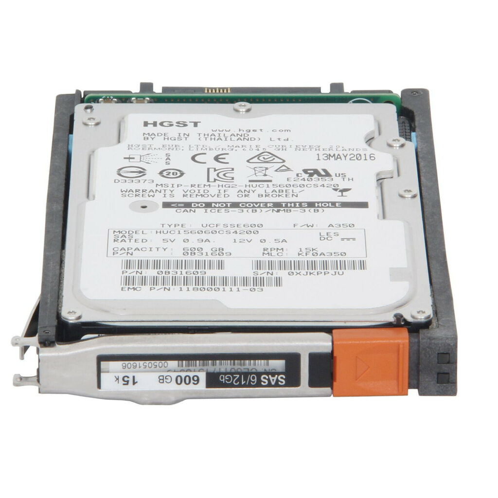 D3-2S15-600 EMC Unity 600GB 2.5" 15K 12Gbps SAS HDD 005051606, 005051608